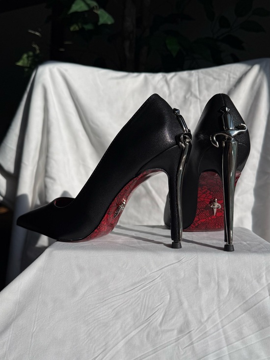 Cesare Paciotti | Shoes | Cesare Paciotti Black Dagger Heels With Red ...